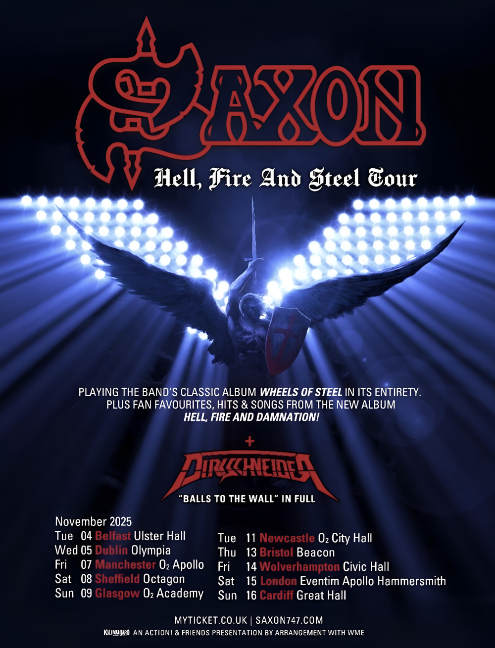 SAXON Announces November 2025 Tour Of U.K. And Ireland; DIRKSCHNEIDER ...