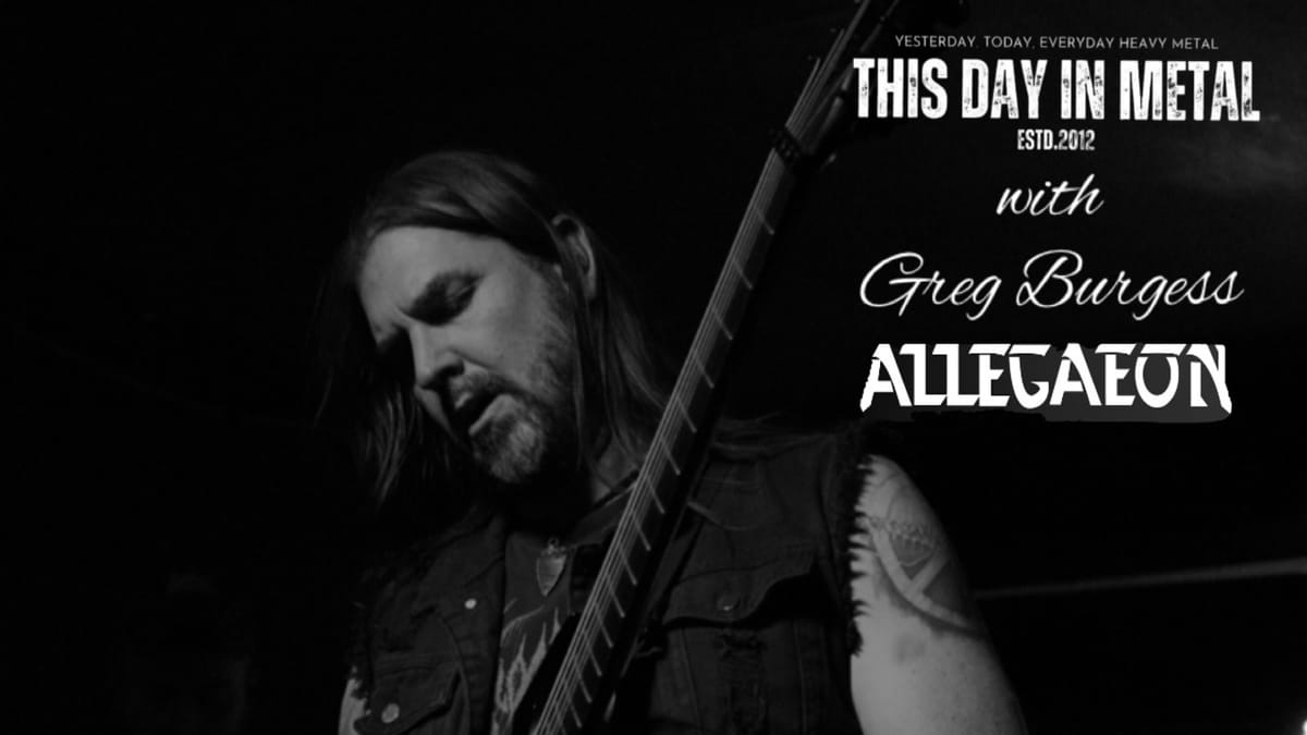 Guitar Virtuoso Greg Burgess of Allegaeon Discusses The Band’s New ...